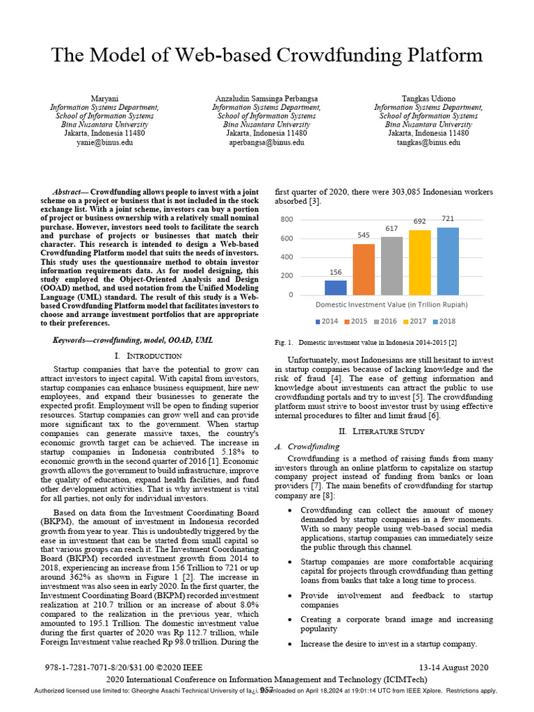 Web-based Crowdfunding Platform Model | PDF | Startup Company | Small ...