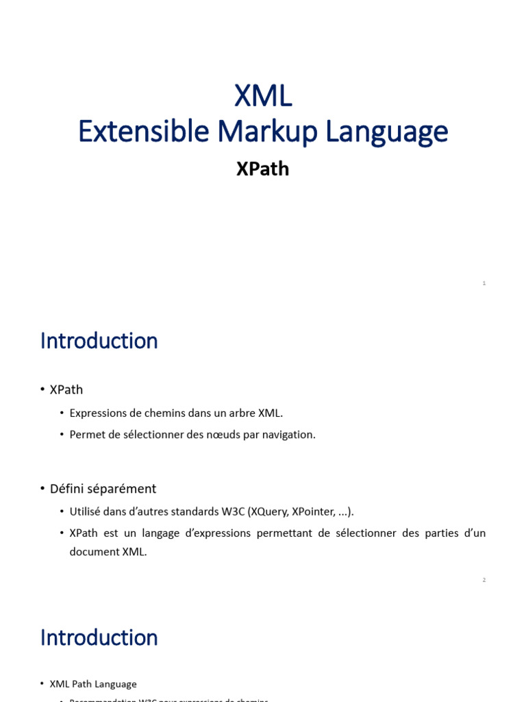 XPath : Sélection et Navigation XML | PDF | XPath | XML