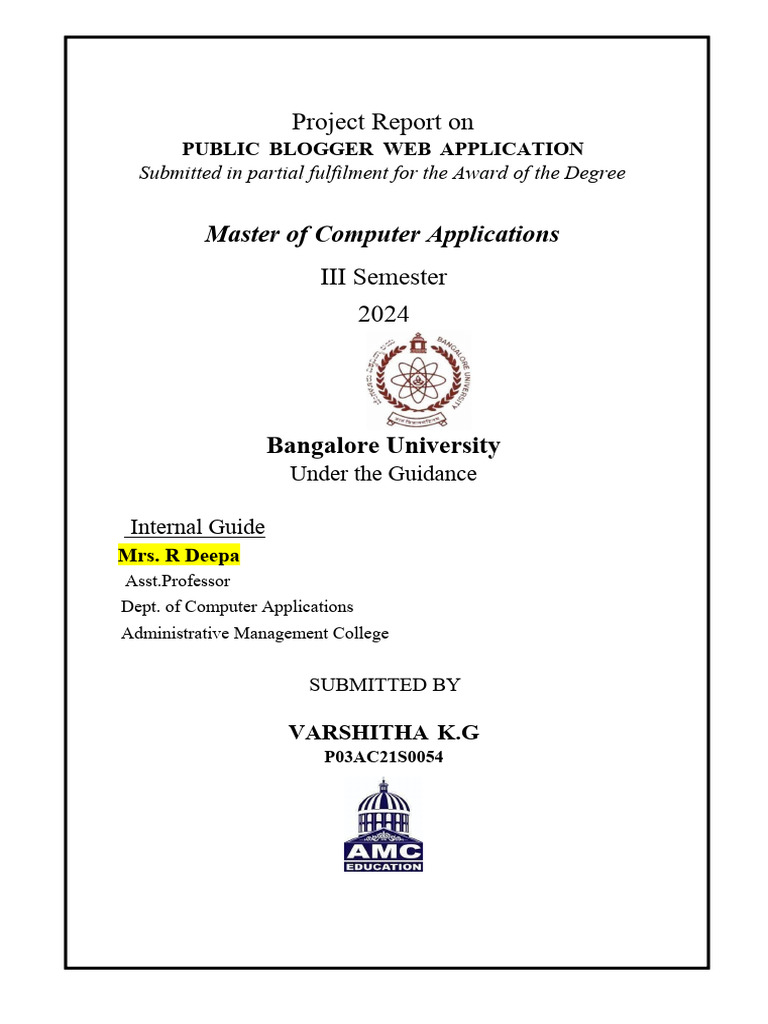 project-front-sheet | PDF | Blog | World Wide Web