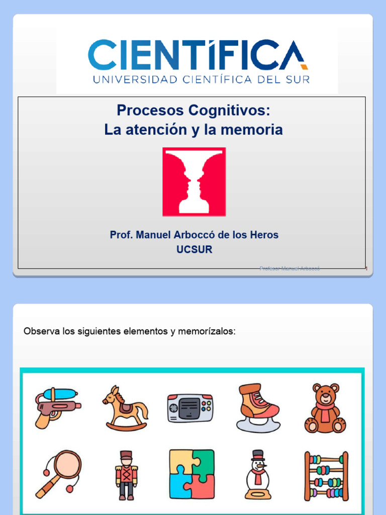 Atención y Memoria: Procesos Cognitivos | PDF | Atención | Memoria