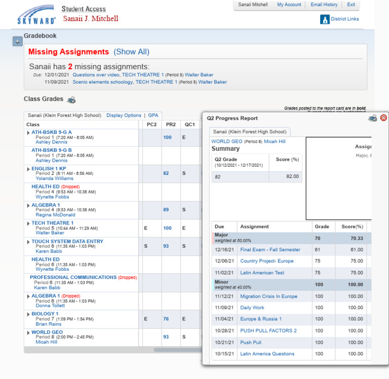 Student Access Gradebook | PDF | Tests | Educational Assessment And ...