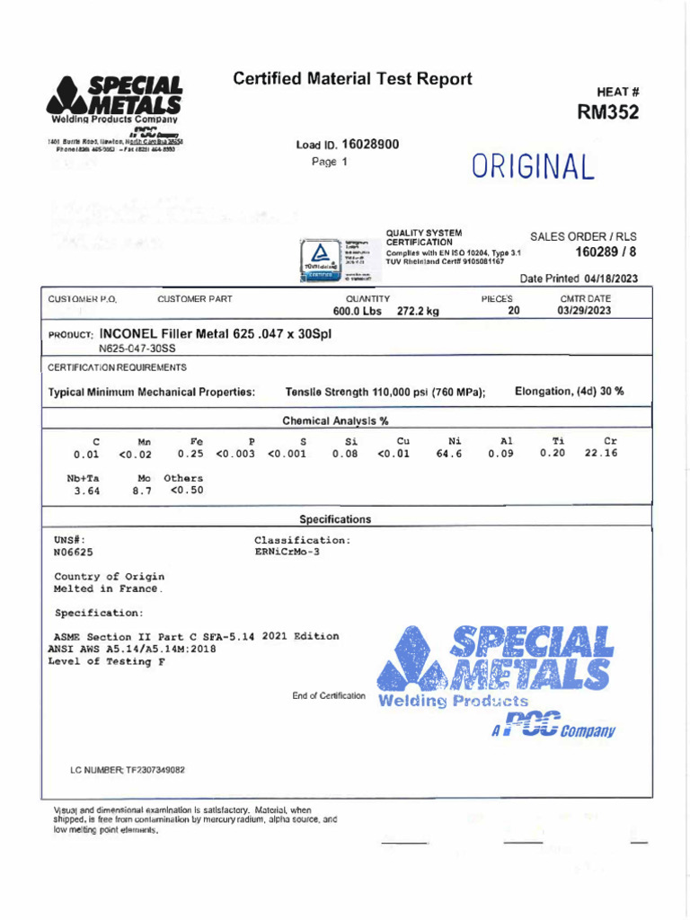 MTC Special Metal | PDF