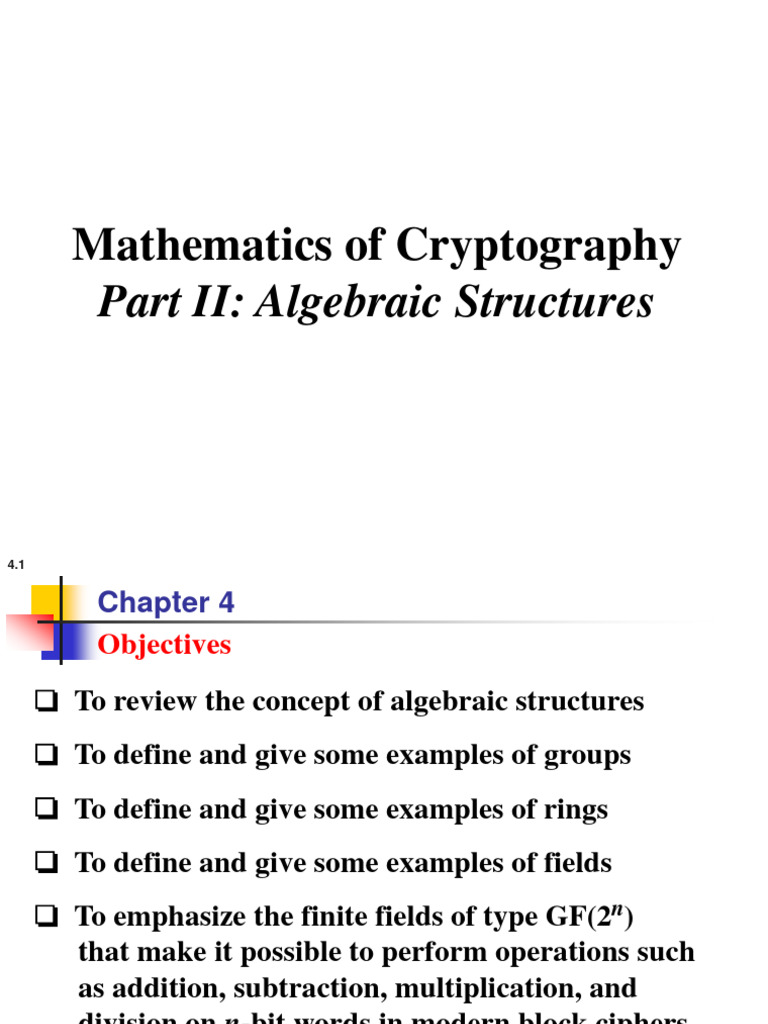 6 Mathematics of Cryptography 2 | PDF | Group (Mathematics) | Field ... 6 Mathematics of Cryptography 2 | PDF | Group (Mathematics) | Field ...