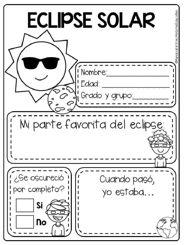 Eclipse Solar - Mundo de Letras Material Educativo | PDF