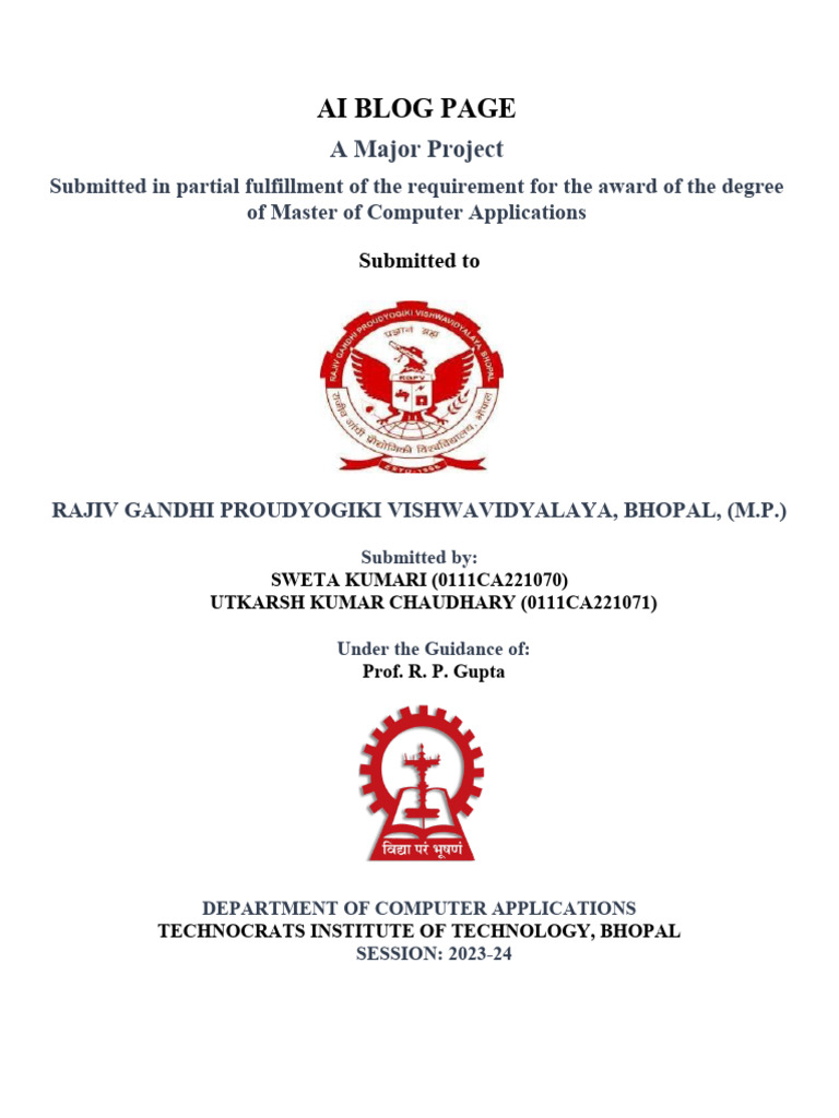 AI Blog Page Project Overview | PDF | Use Case | Implementation