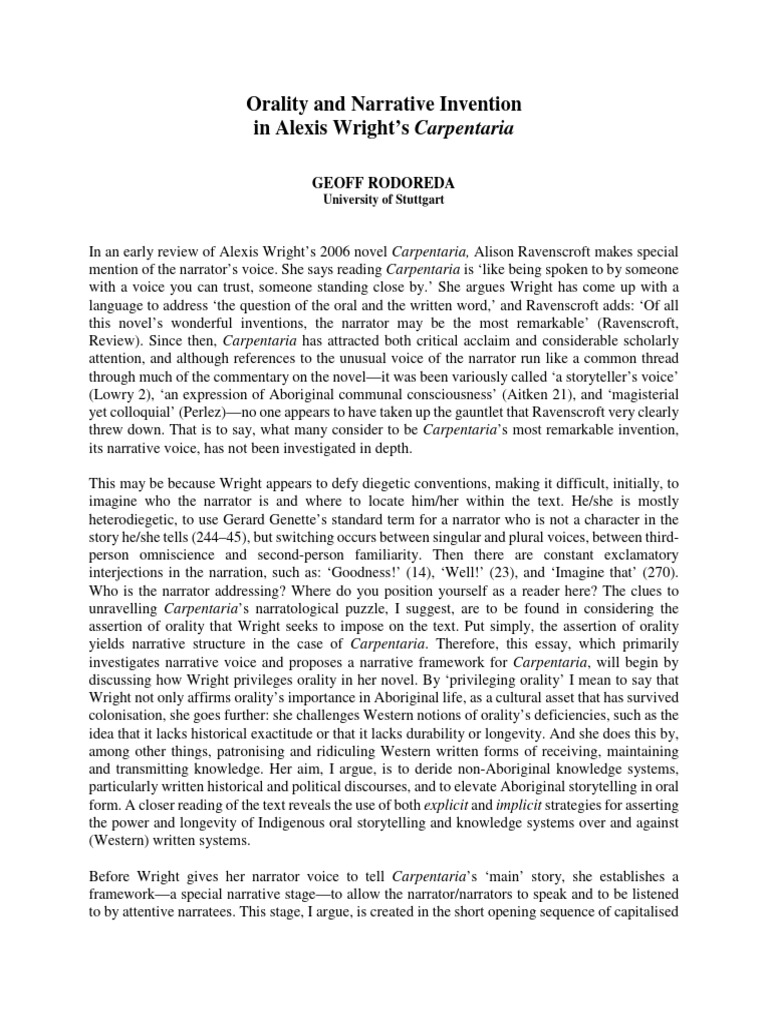 Orality and Narrative Invention | PDF | Narrative | Narration