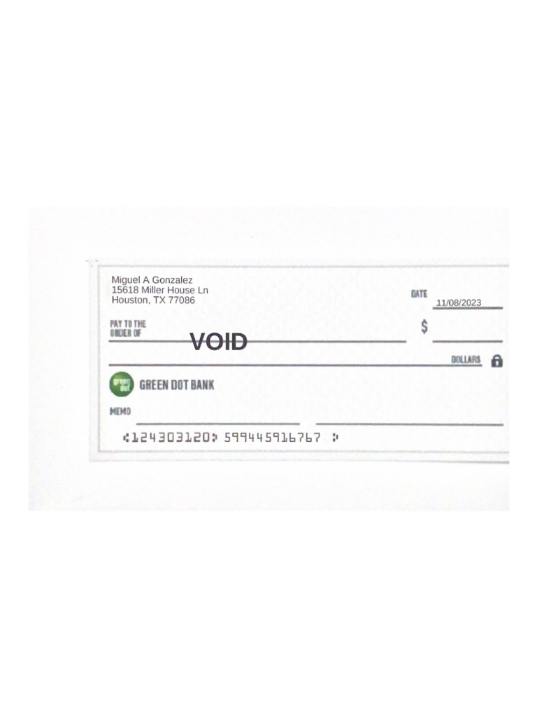 Miguel Void Check | PDF