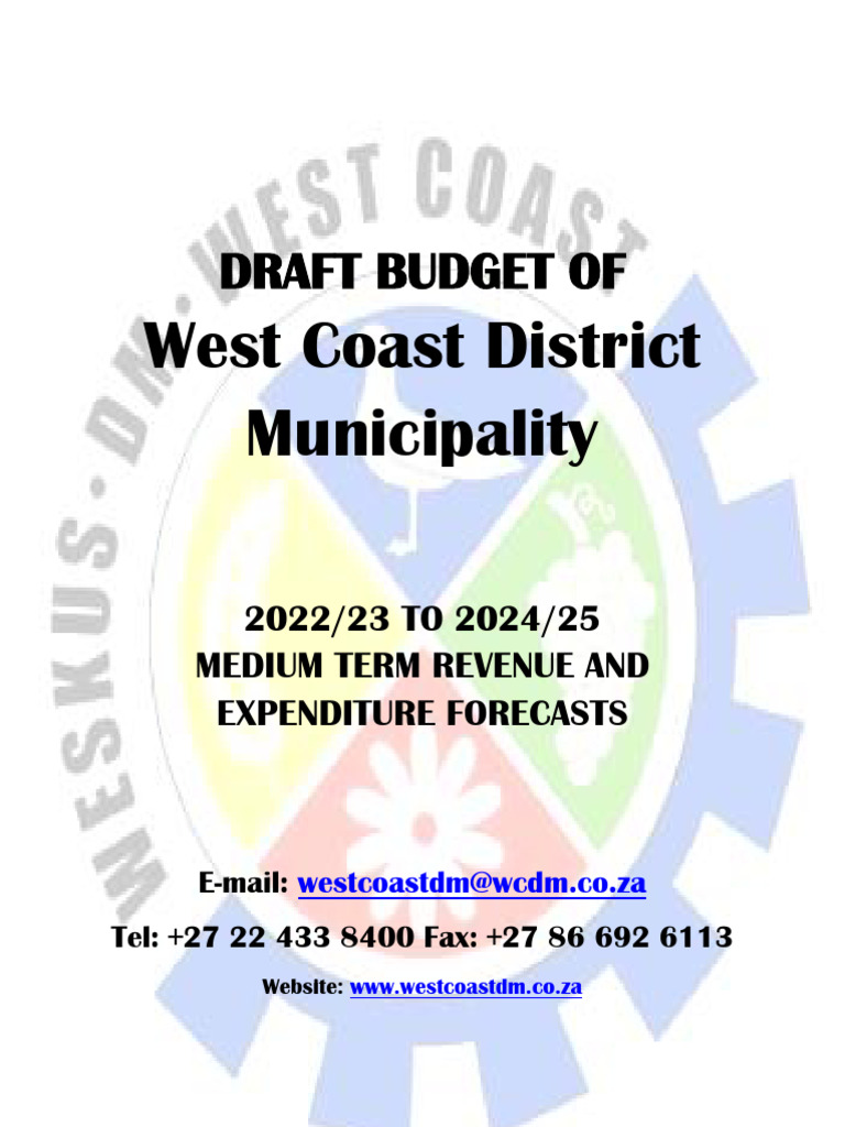 West Coast District Municipality Budget 2022-2025 | PDF | Expense | Budget