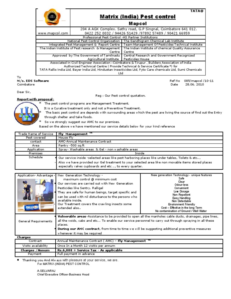 Matrix (India) Pest Control: Mapcol | PDF | Pest Control | Pesticide