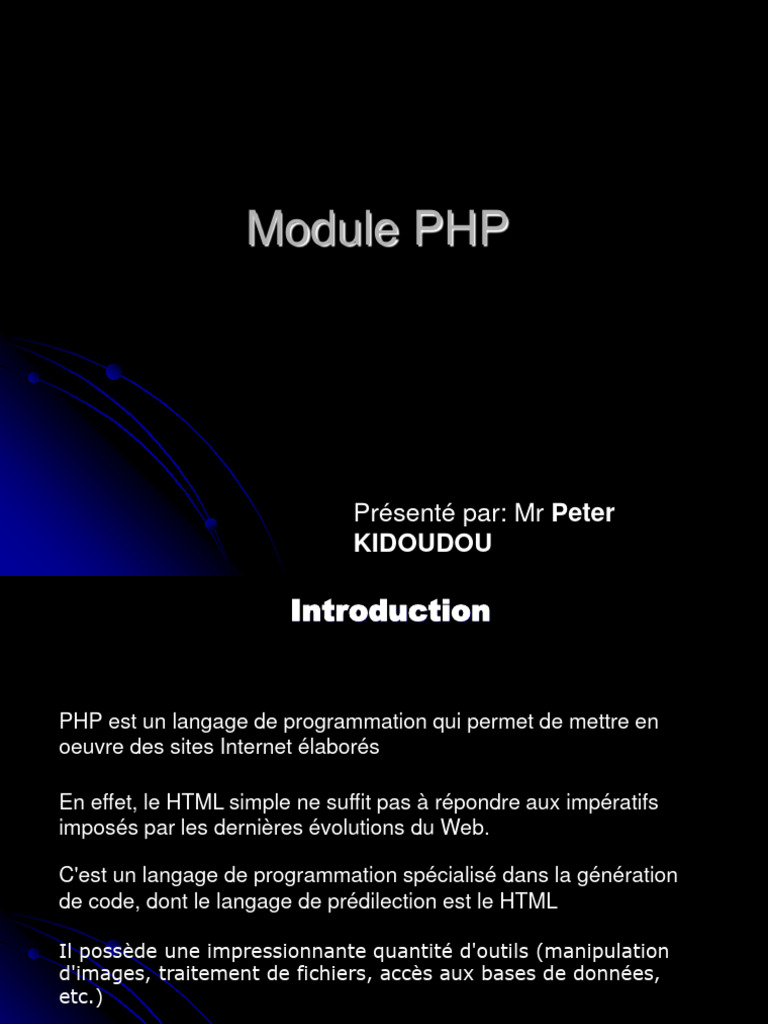 Cours PHP | PDF | PHP | Internet