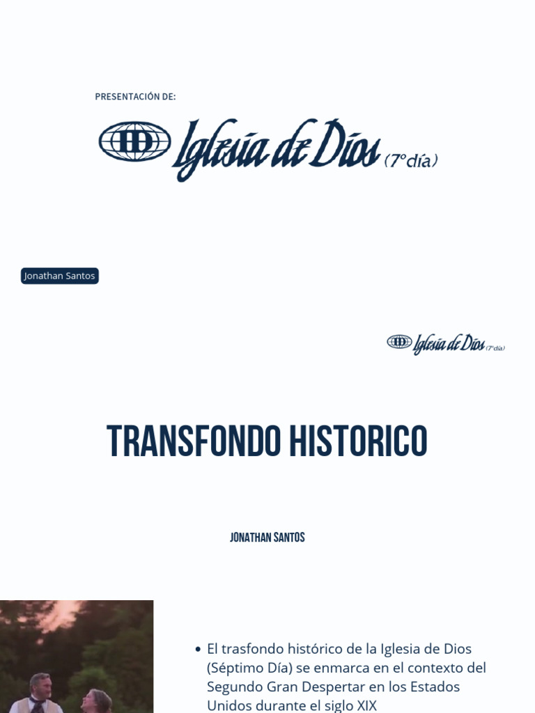 Iglesia de Dios del séptimo día | PDF | Iglesia Adventista del Séptimo Día | Teología