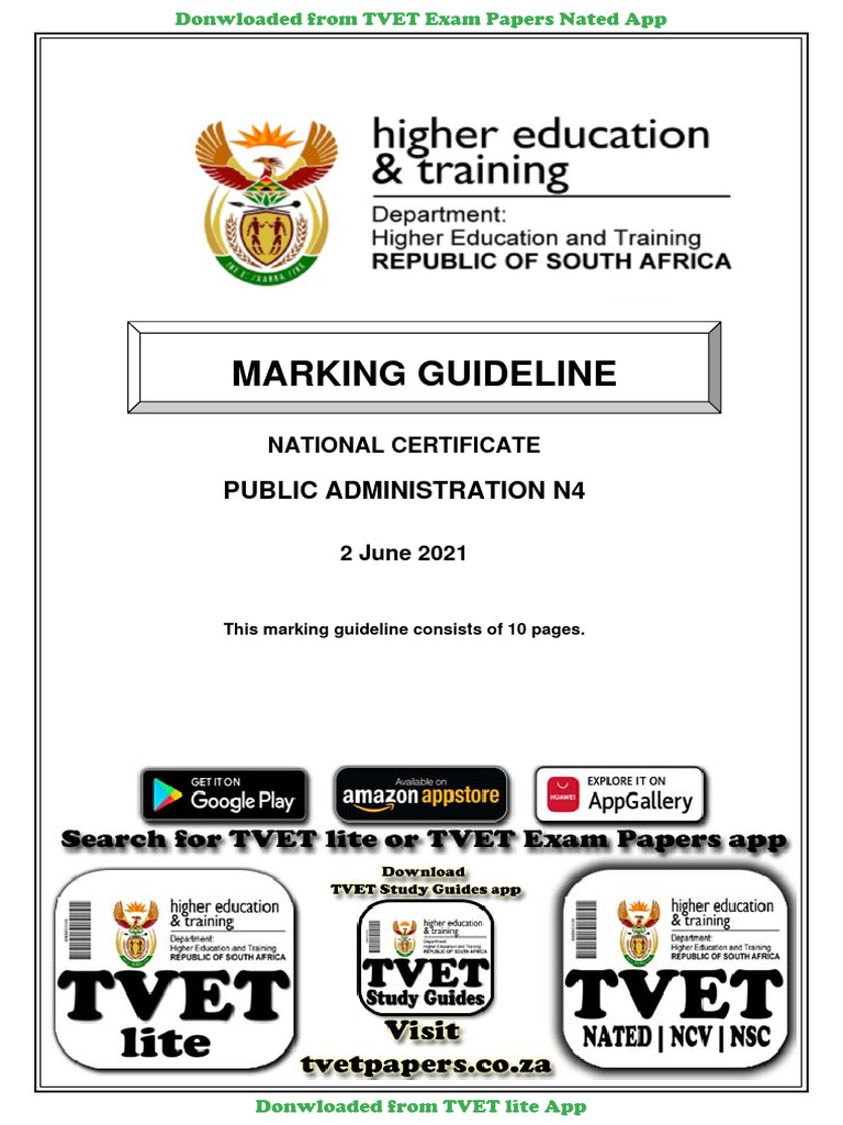 N1360 - Public Administration N4 Memo Jun 2021 | PDF | Cabinet ...