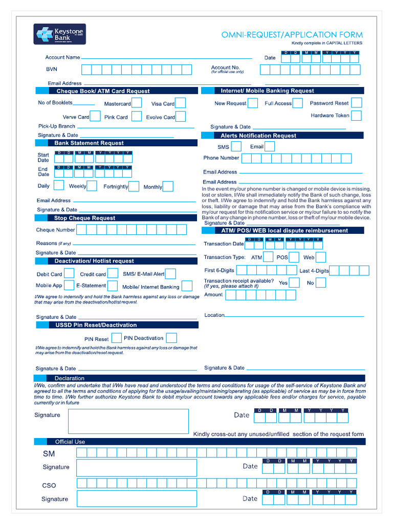 Omni-Request Form - Updated | Download Free PDF | Automated Teller ...