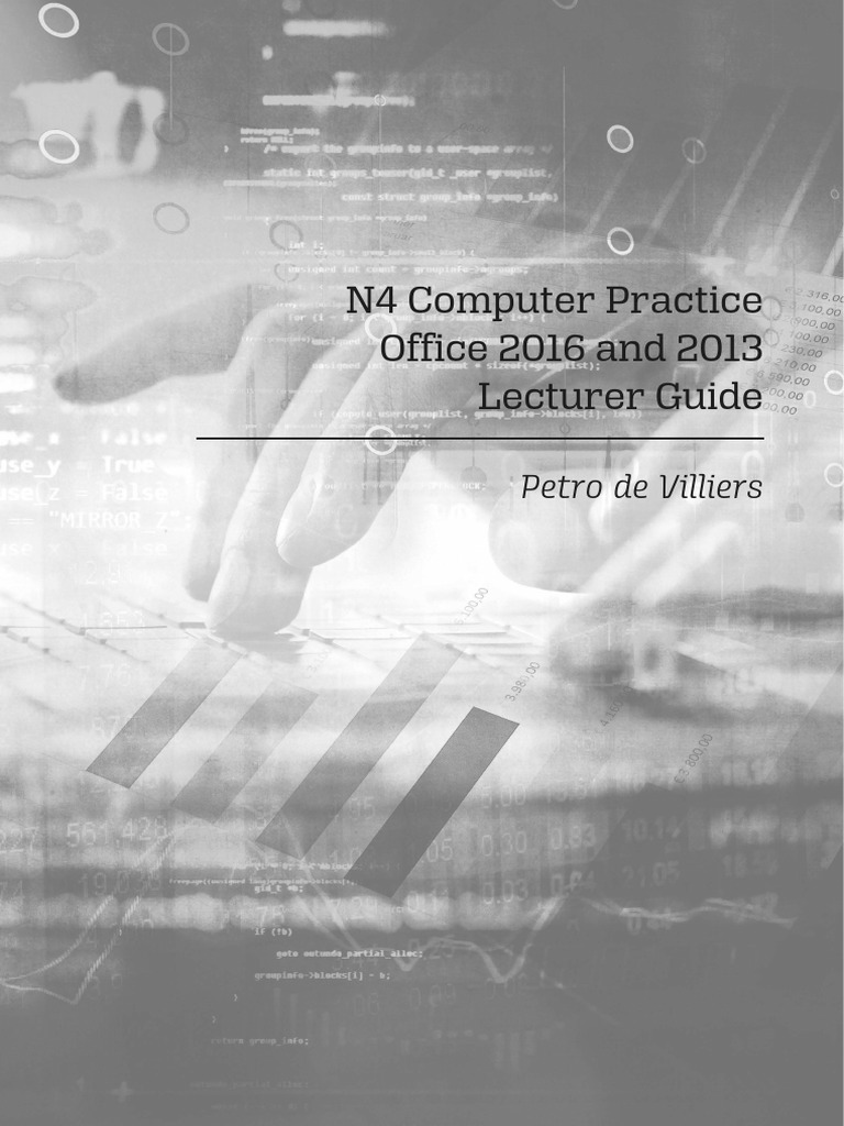 N4 Computer Practice Lecturer Guide | Download Free PDF | Computer File | Spreadsheet