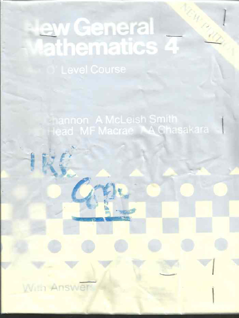 New General Mathematics 4 | PDF