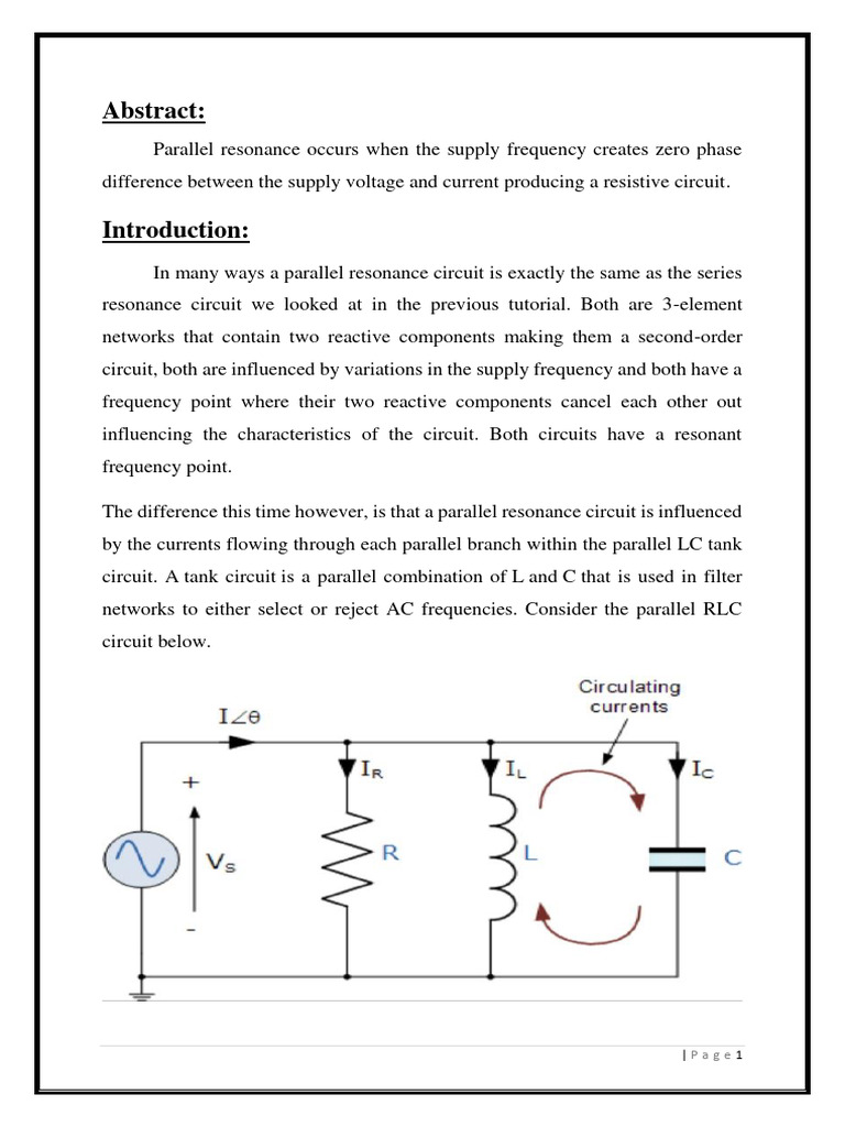 Exp 10 | Download Free PDF | Resonance | Electrical Engineering