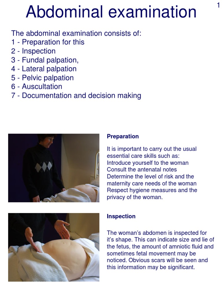 Antenatal Abdominal Examination Guide | PDF | Fetus | Childbirth