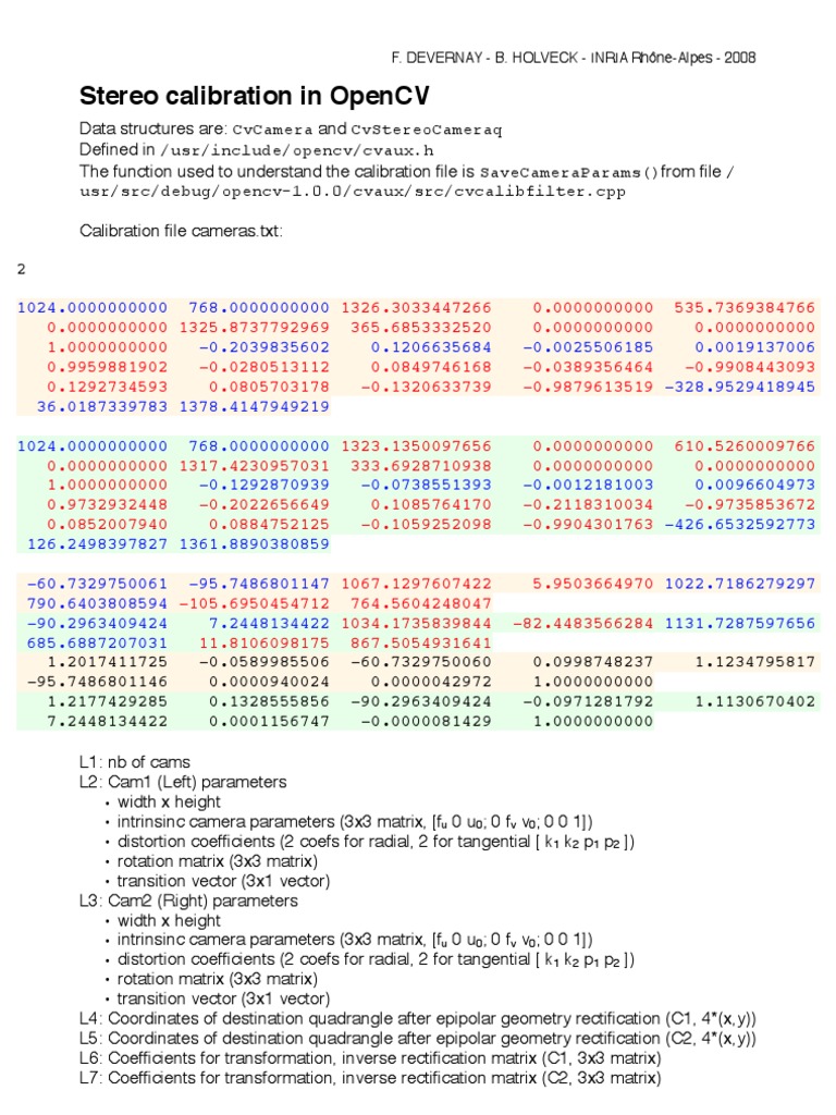 Calibration OpenCV | PDF
