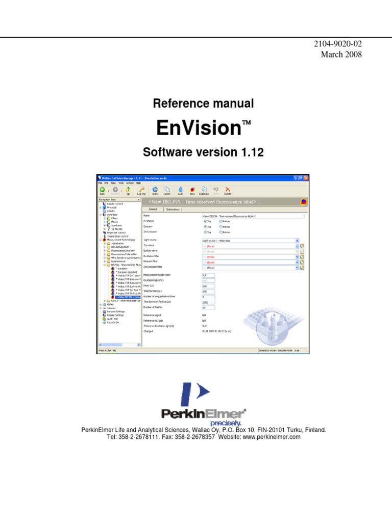 EnVision Software Reference Manual 2104 9020 02 | PDF | Fluorescence ...