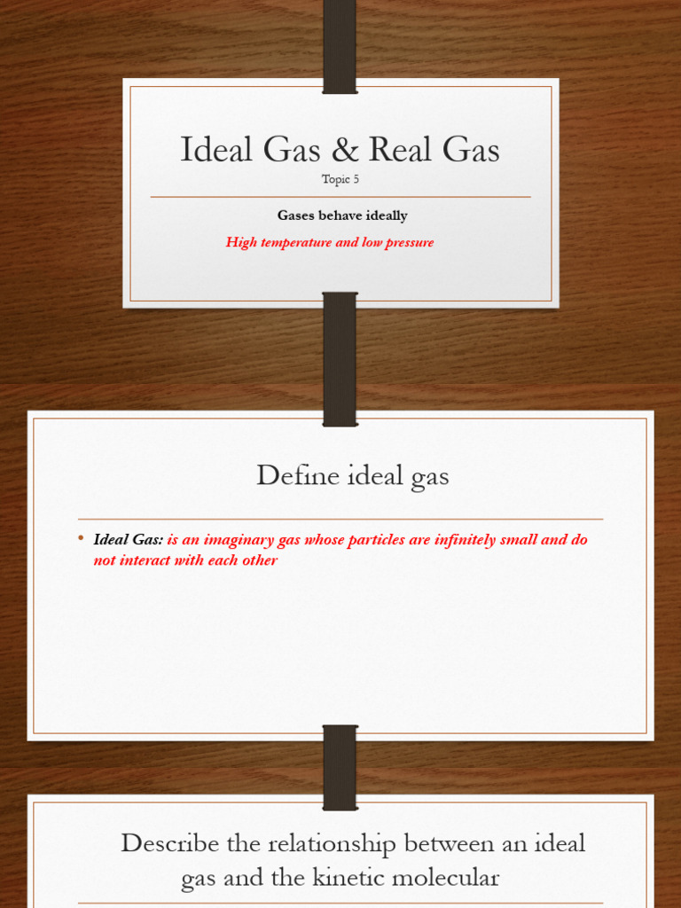 Ideal Gas Vs Real Gas | PDF | Gases | Temperature