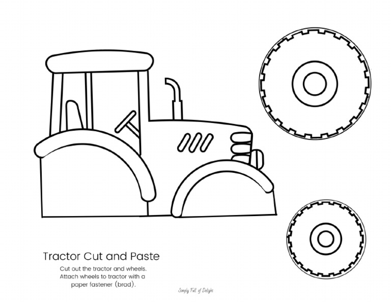 Paper Tractor Cut and Paste | PDF