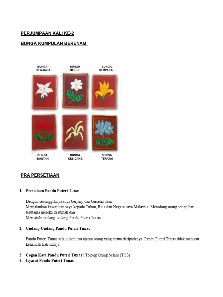 Bahan Tunas Puteri | PDF