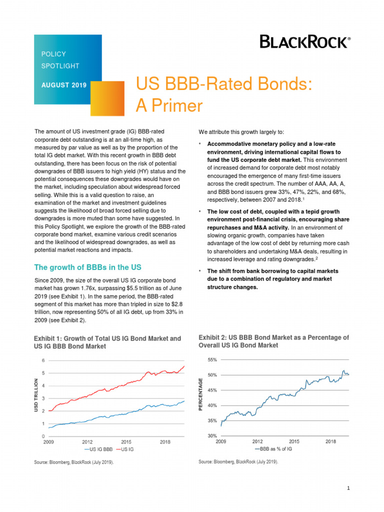 Policy Spotlight Us BBB Rated Bonds A Primer | PDF | Investment Fund ...