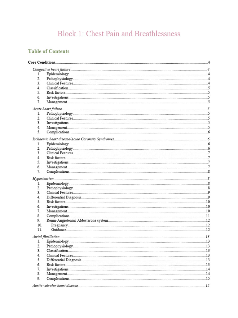 Block 1 | PDF | Myocardial Infarction | Heart Failure