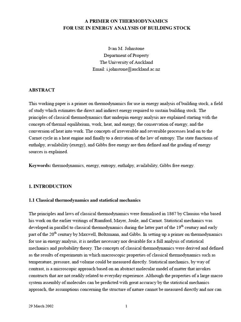 Introduction To Thermodynamics | PDF | Heat | Entropy