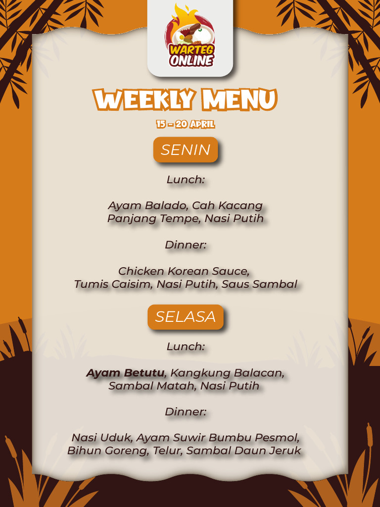 Menu Warteg Online Batch 15 | PDF