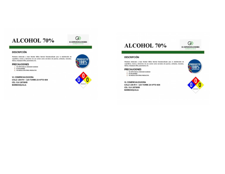 Rotulo Alcohol | PDF