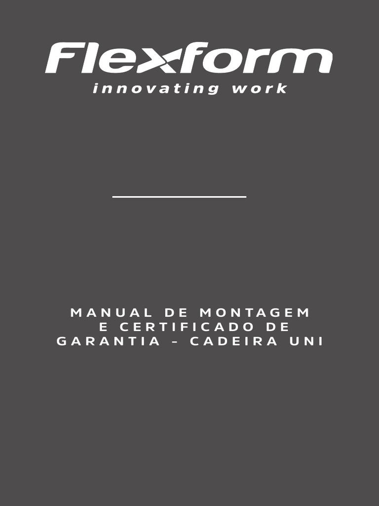 Manual Cadeira Flexform Uni | PDF | Parafuso | Sabonete