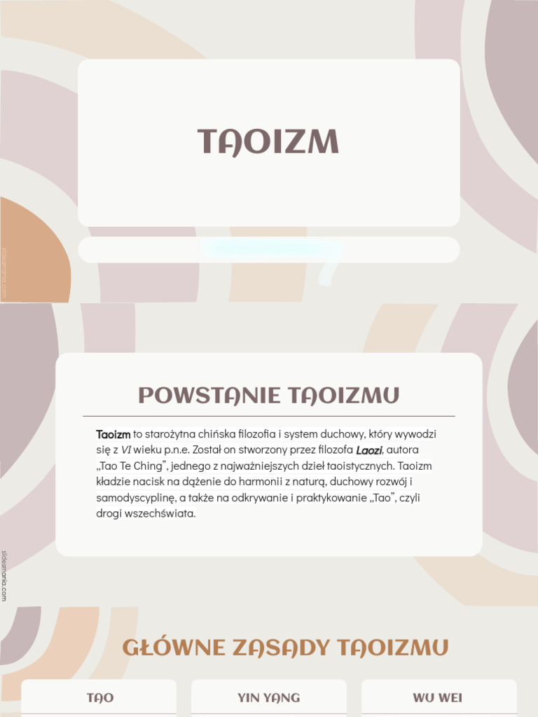 Prezentacja - Taoizm | PDF