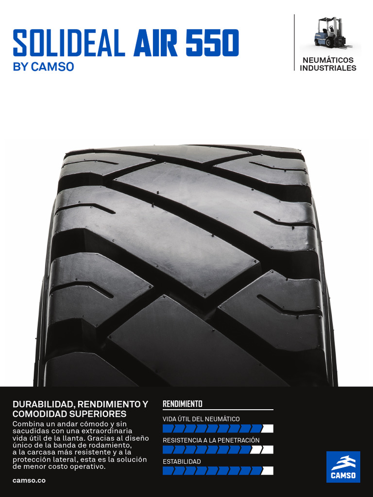 2010 MH ProductSheet IND AIR-550 A4 Metric ES V3 HR | PDF | Neumático ...