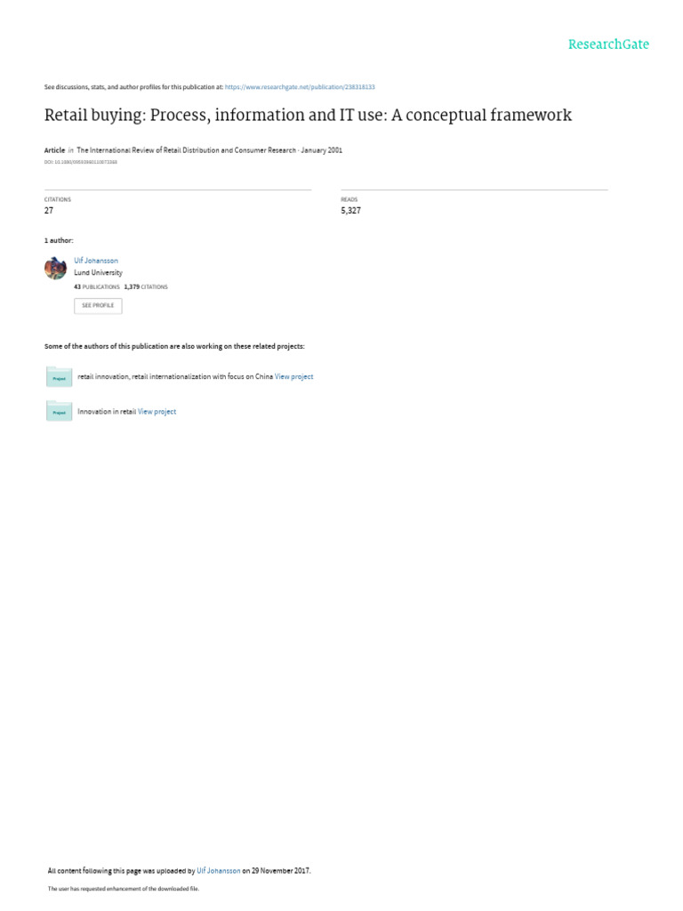 Retail Buying - Process Information and IT | PDF | Retail | Brand