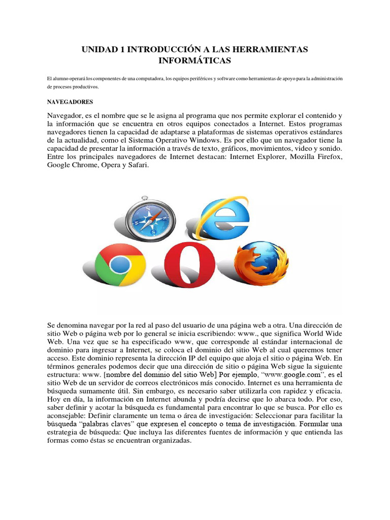Navegadores, Correo Electronico | PDF | Red mundial | Internet y web