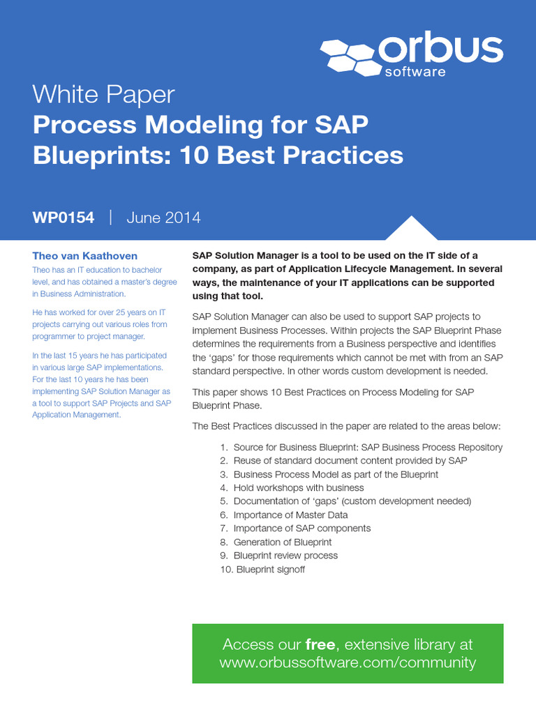 Wp0154 Process Modeling for Sap Blueprints 2021 | PDF | Customer ...