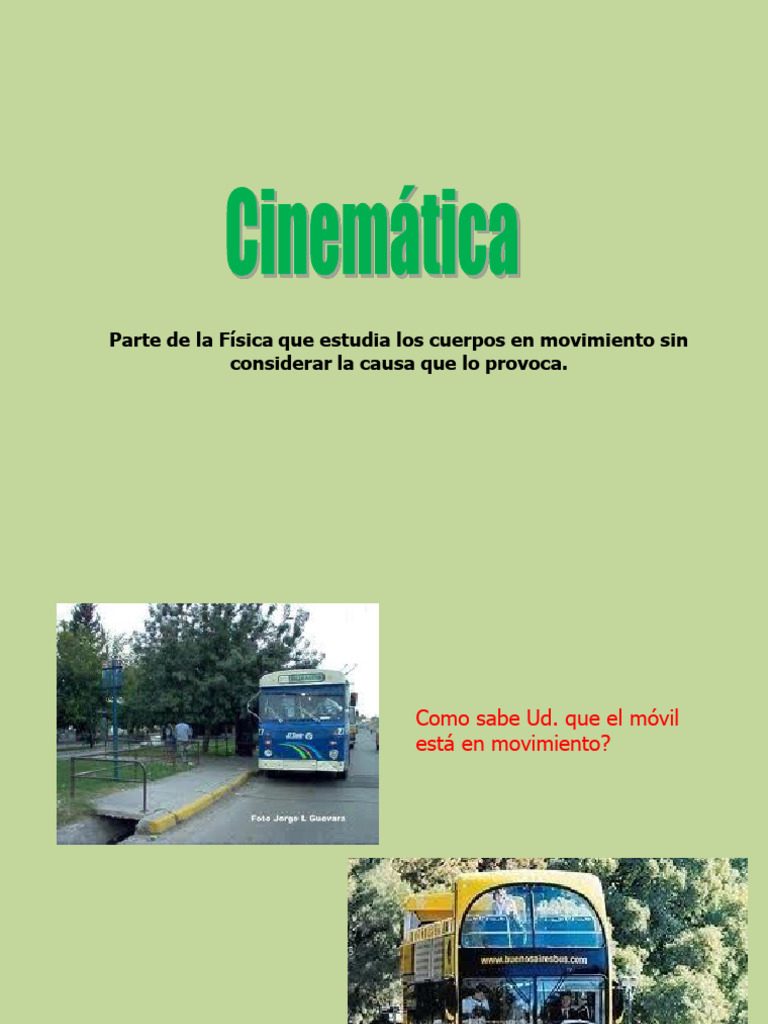 Cinemática | PDF | Aceleración | Velocidad
