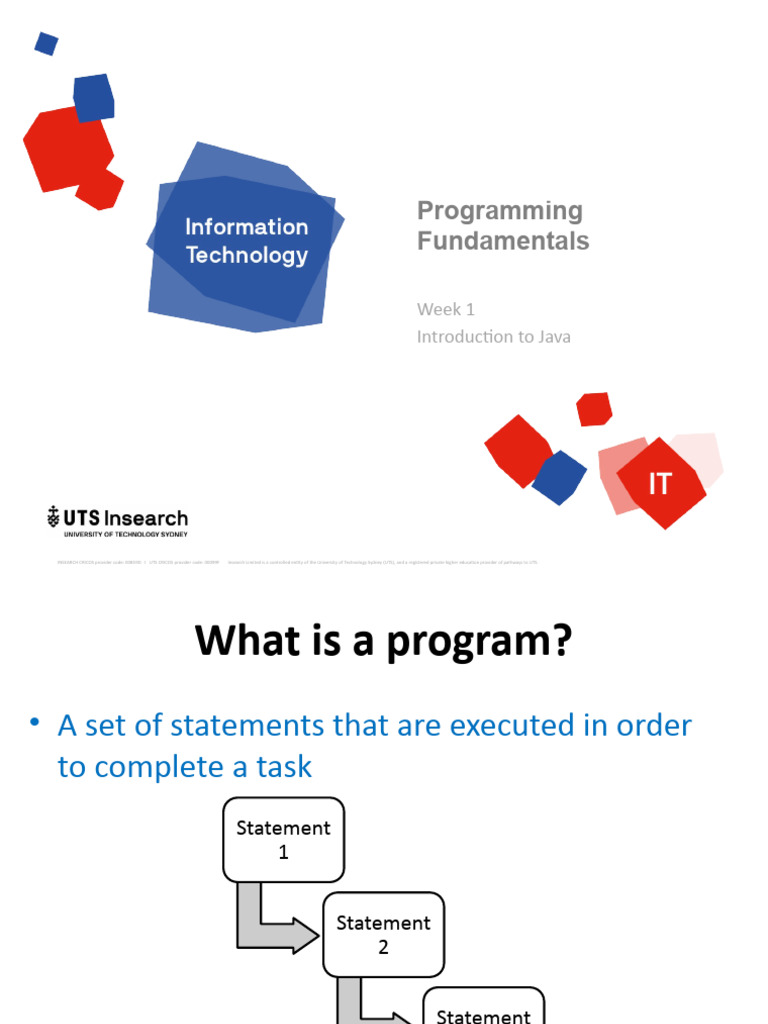 Week 1 Slides Pdf Method Computer Programming Object Oriented Programming 