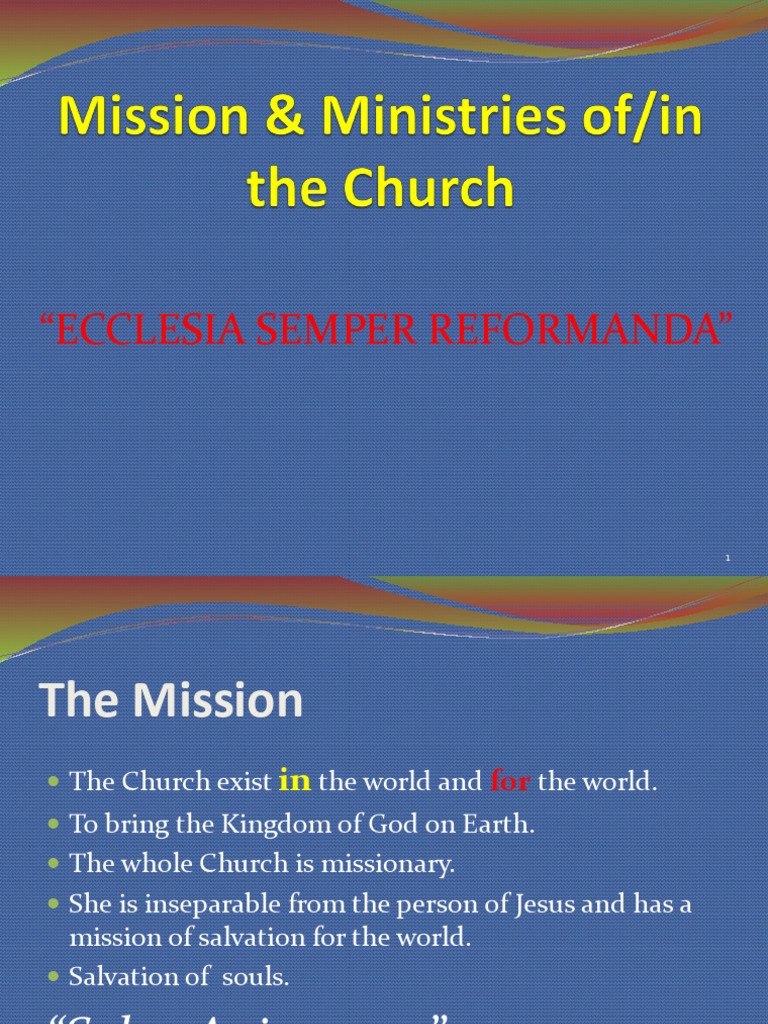 Mission & Ministries of The Church - Copy-1 | PDF | Eucharist ...