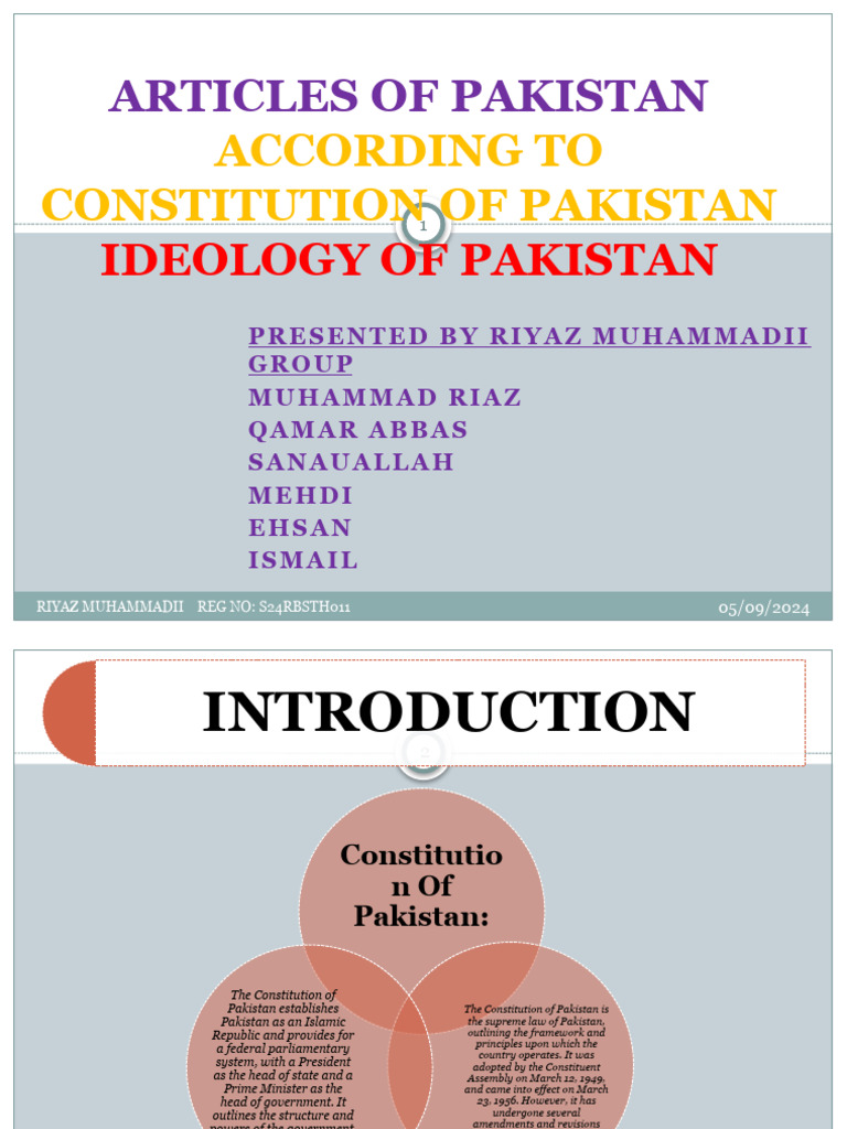 Constitution of Pakistan Overview | PDF | Government Of Pakistan ...