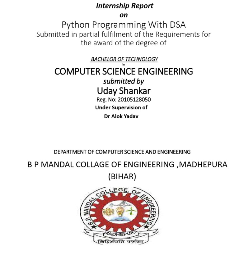 Internship Report | PDF