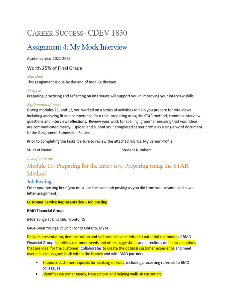 My Mock Interview | PDF | Sales | Customer