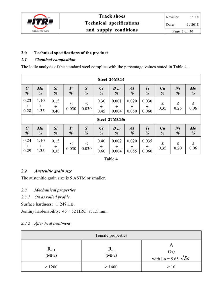 DUREZA TEJAS ITR | PDF