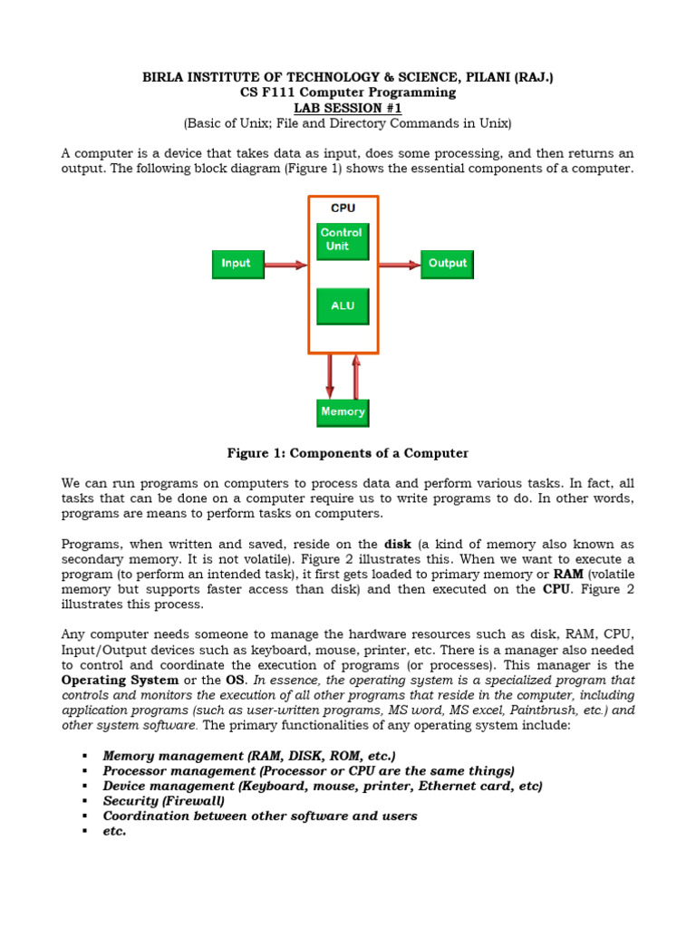 Lab Sheet 1 | PDF | Operating System | Shell (Computing)