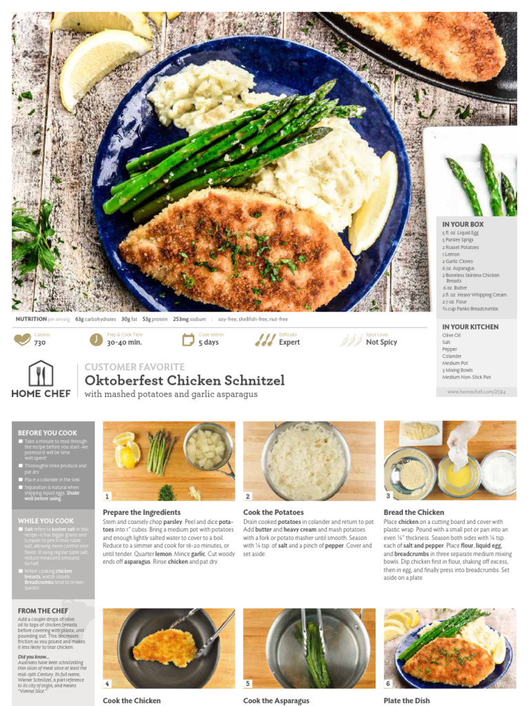 Oktoberfest Chicken Schnitzel Recipe | PDF | Foods | Cuisine