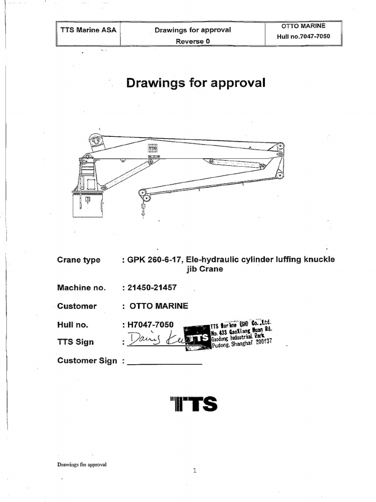 Tts Crane GPK 260-6-17 | PDF | Crane (Machine) | Pump