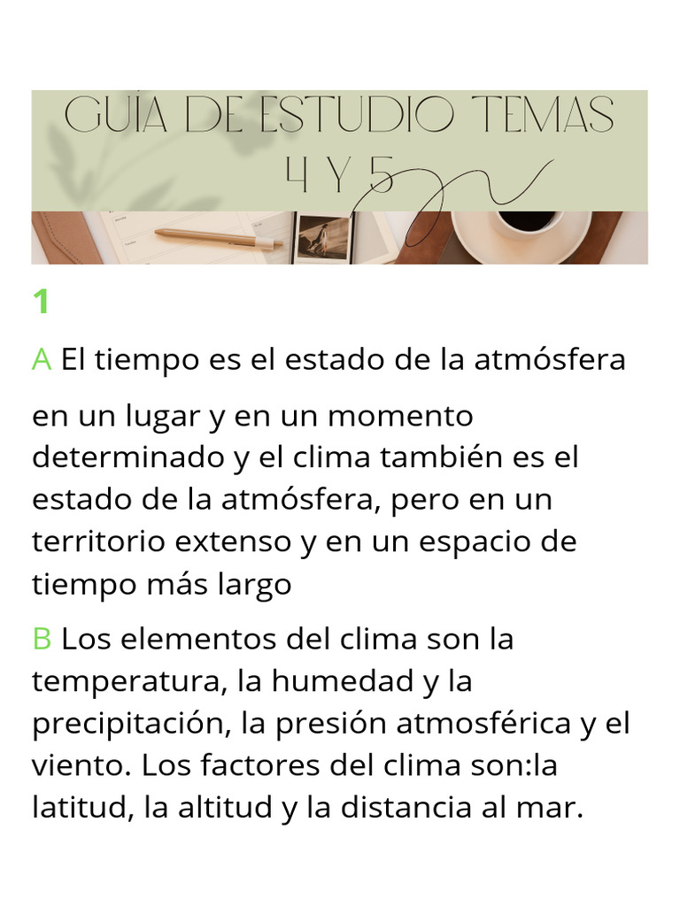 Guía de Estudio | PDF | Clima | Atmósfera