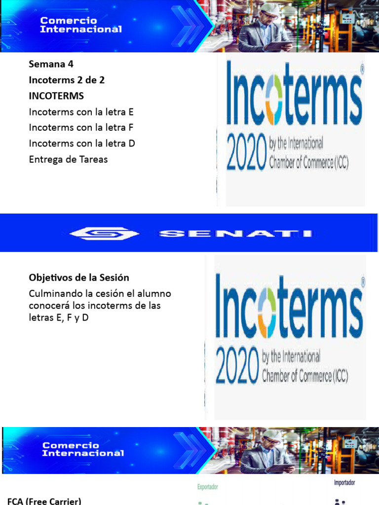 Semana 4 Incoterms 2 de 2 . | PDF | Derecho empresarial | Comercio