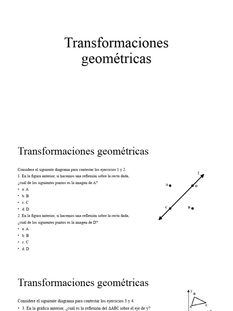 Transformaciones Geométricas | PDF | Ciencia y matemáticas